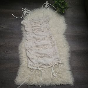 Showpo. | Dresses | Shallow Heart Dress In White Lace By Showpo Size 6 ...